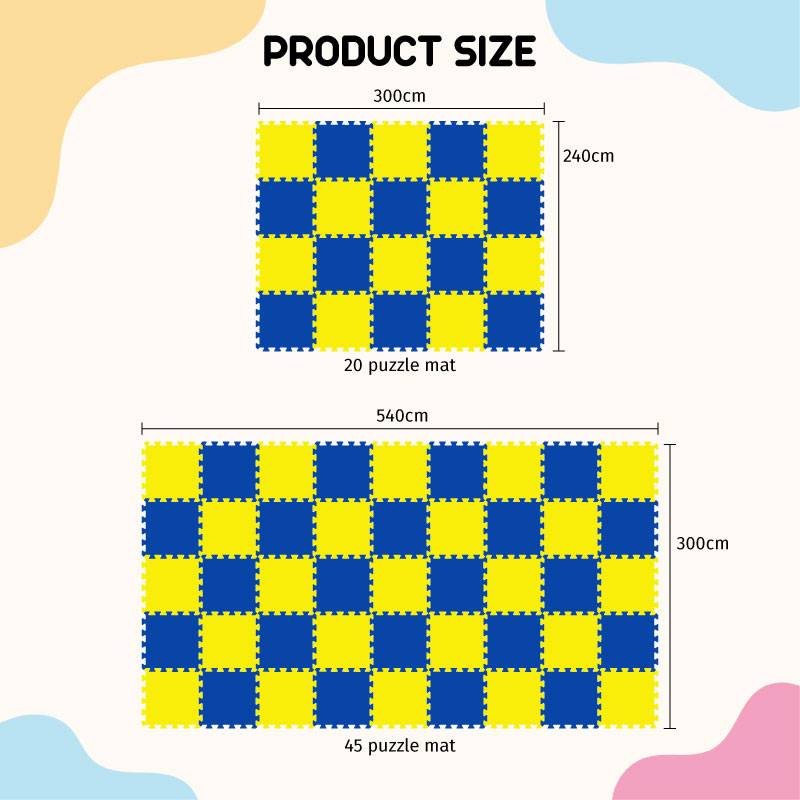 Eva Foam Plain Puzzle Play Mat 60cm x 60cm