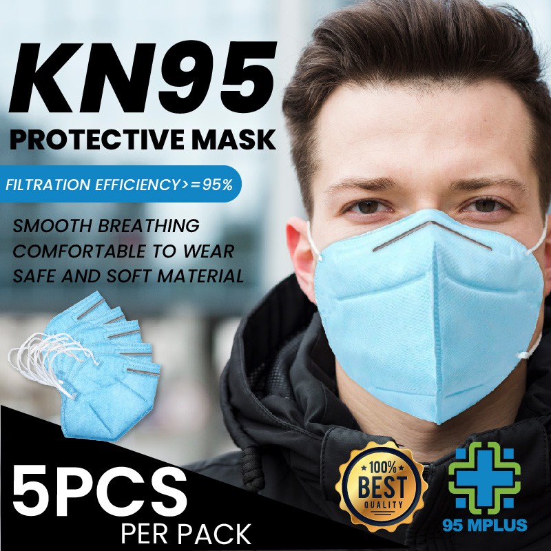 KN95 DISPOSABLE FACE MASK 【BLUE】【5PCS】